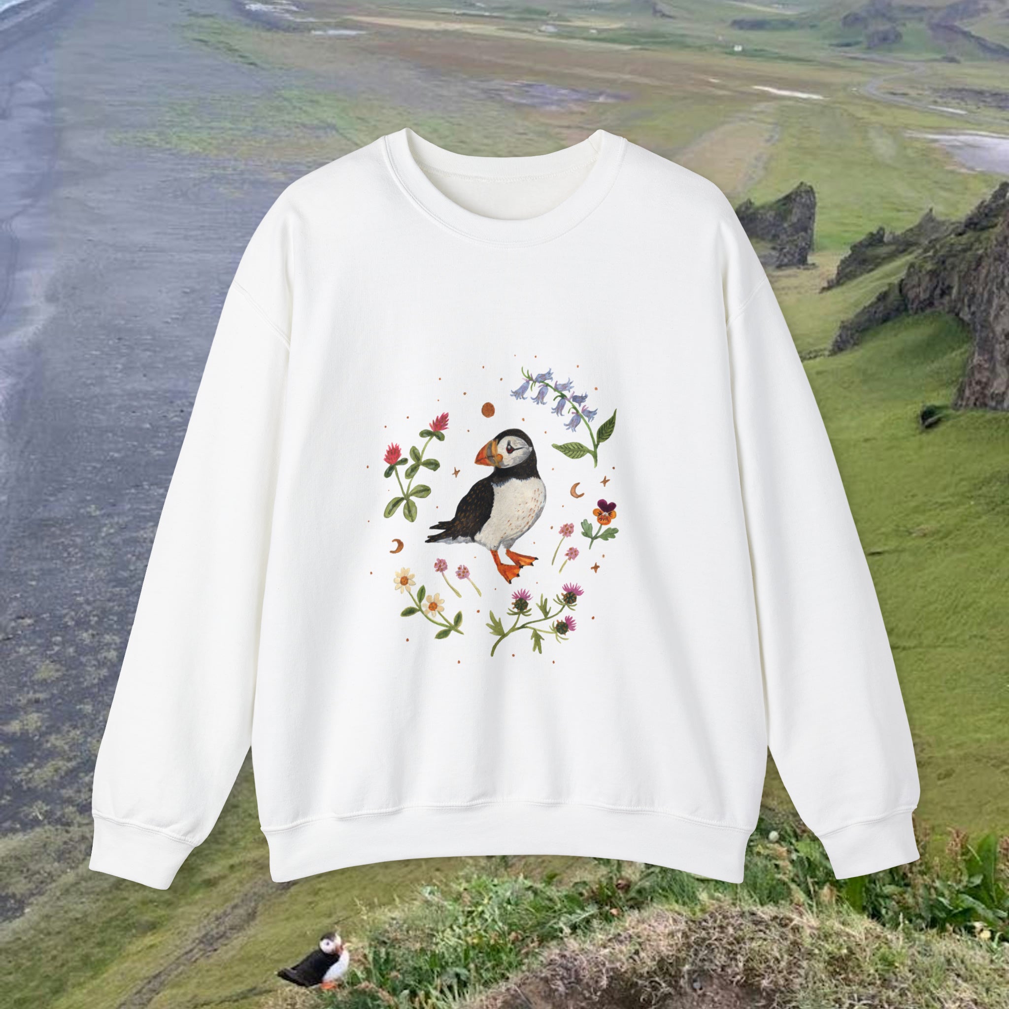 Puffin Sweater – Emilie Nunez Art